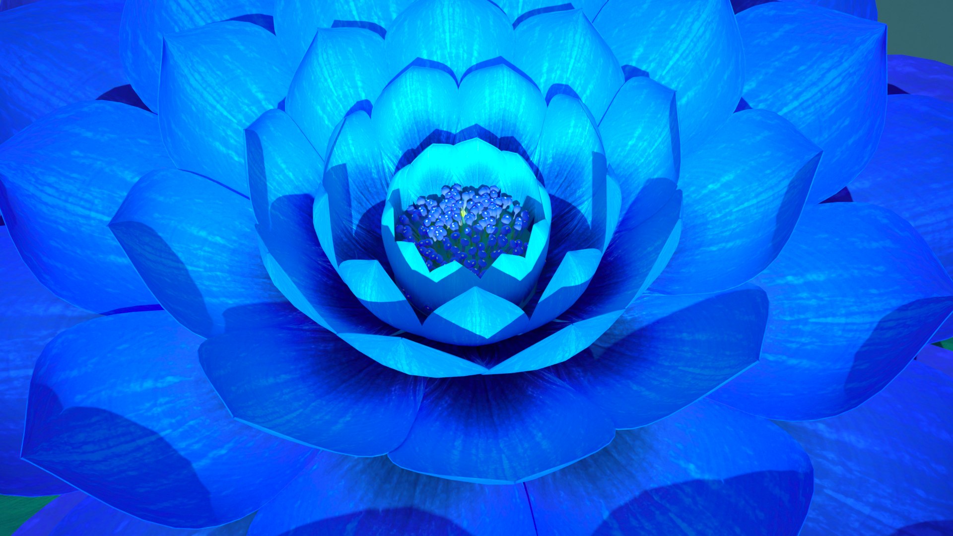 3D Rigged Blue Flower Model - TurboSquid 1627109