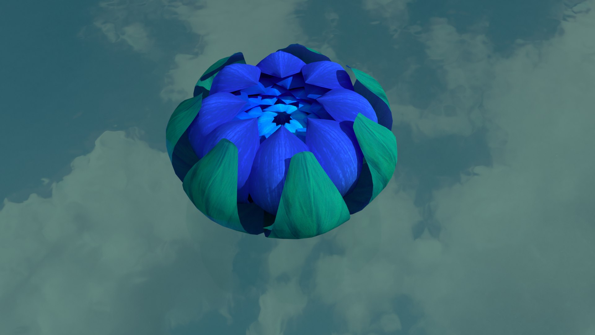 3D Rigged Blue Flower Model - TurboSquid 1627109
