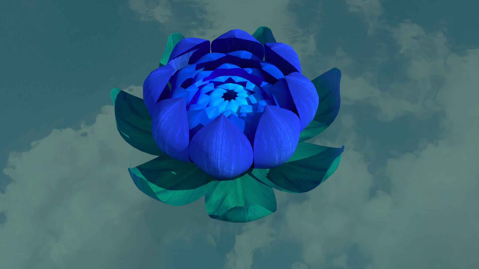3D Rigged Blue Flower Model - TurboSquid 1627109