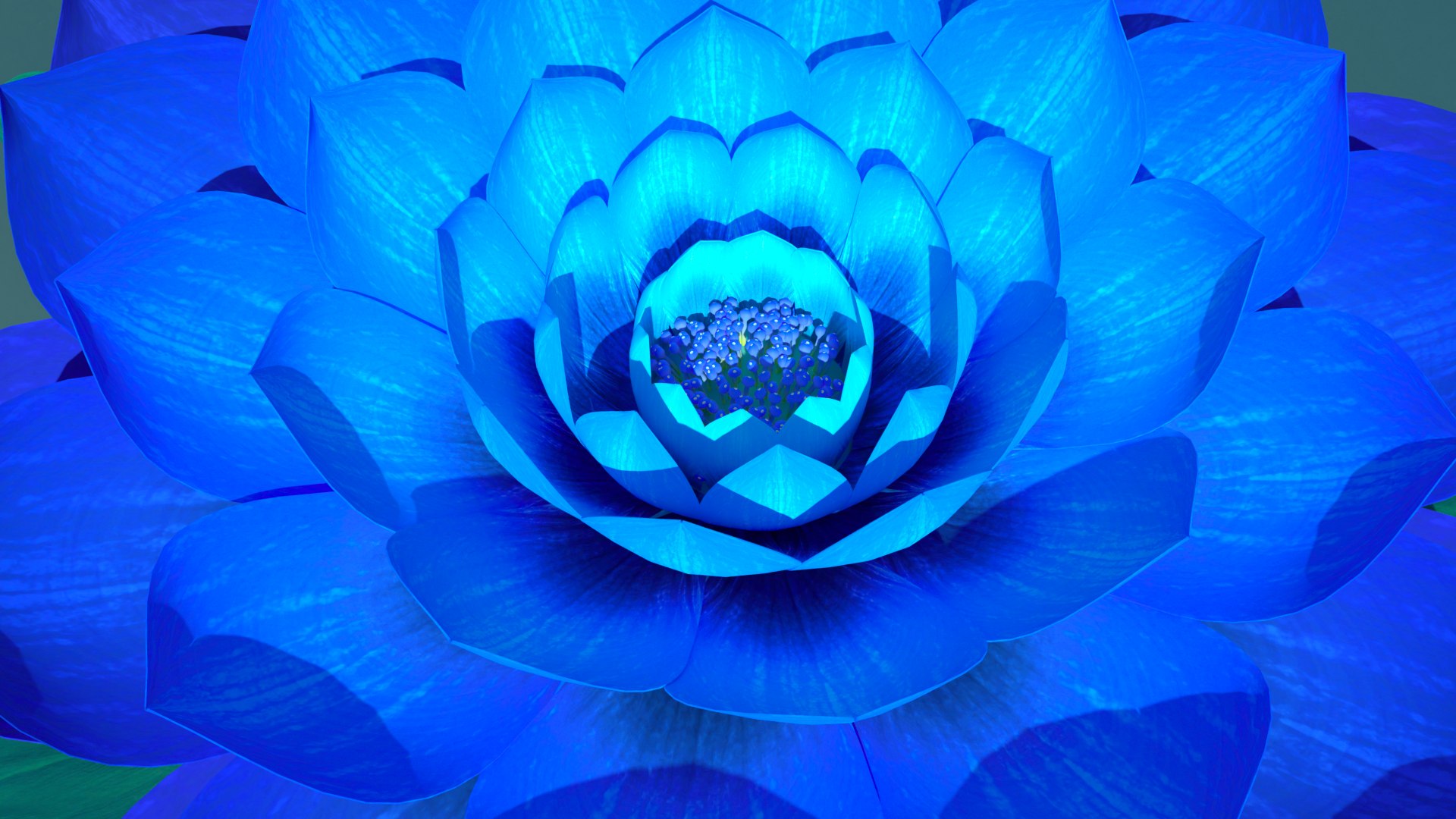 3D Rigged Blue Flower Model - TurboSquid 1627109