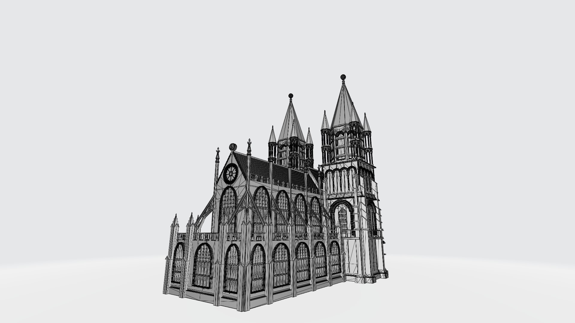 3D Gothic House Model - TurboSquid 1687967