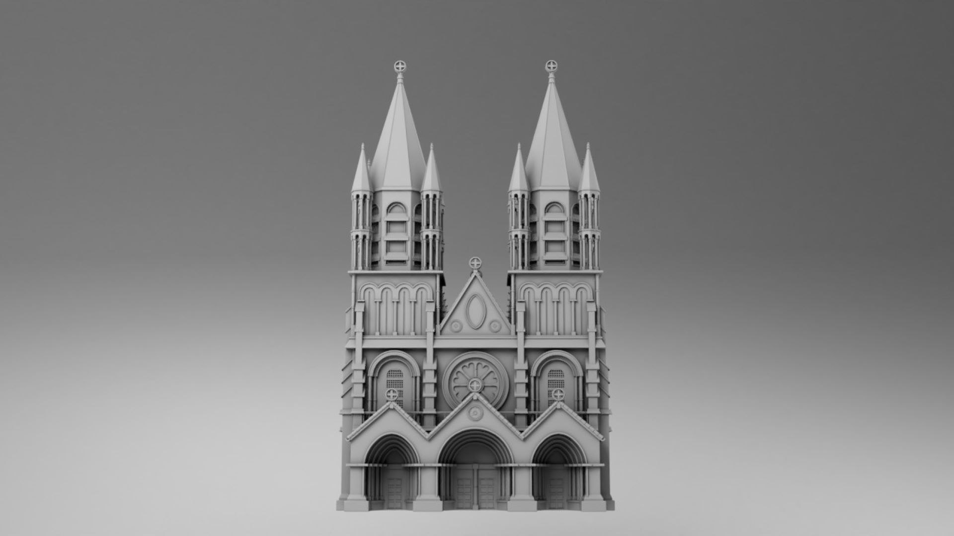 3D Gothic House Model - TurboSquid 1687967