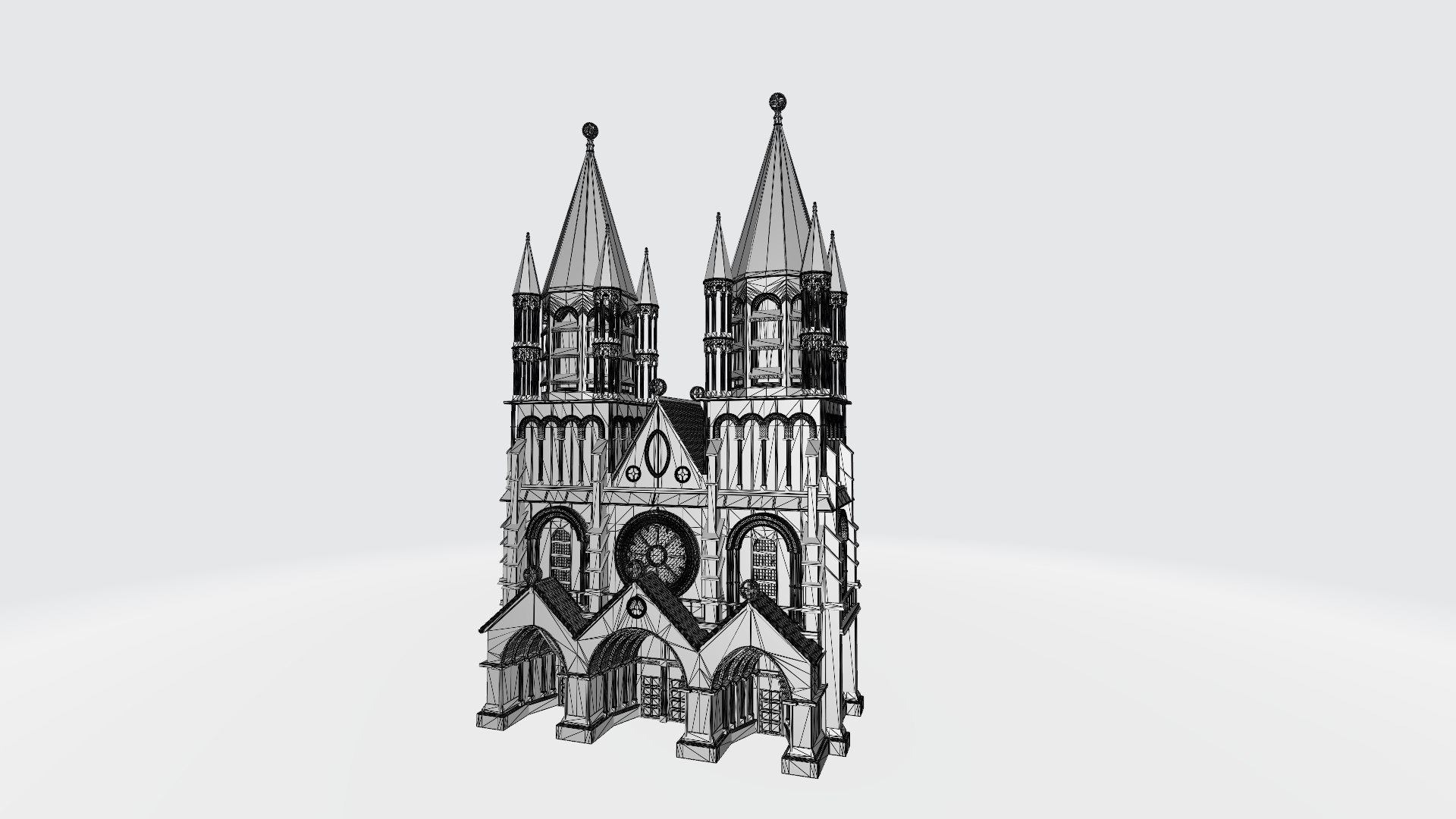3D Gothic House Model - TurboSquid 1687967