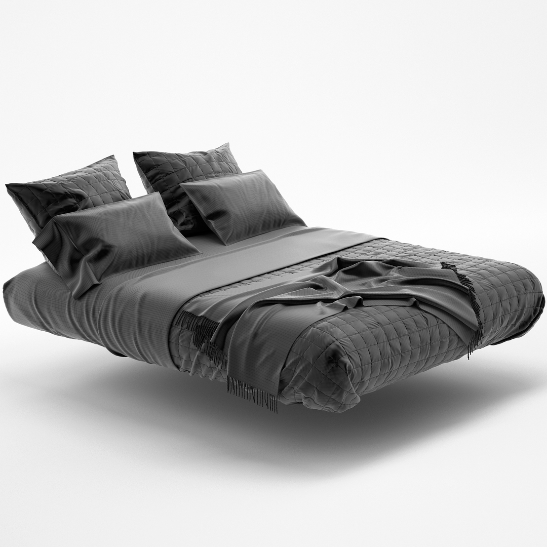 Bed photorealistic realistic model - TurboSquid 1226118