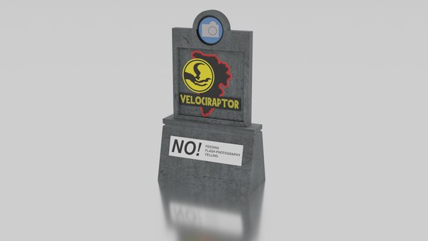 modelo 3d Paquete de carteles para el paddock de Jurassic Park ...
