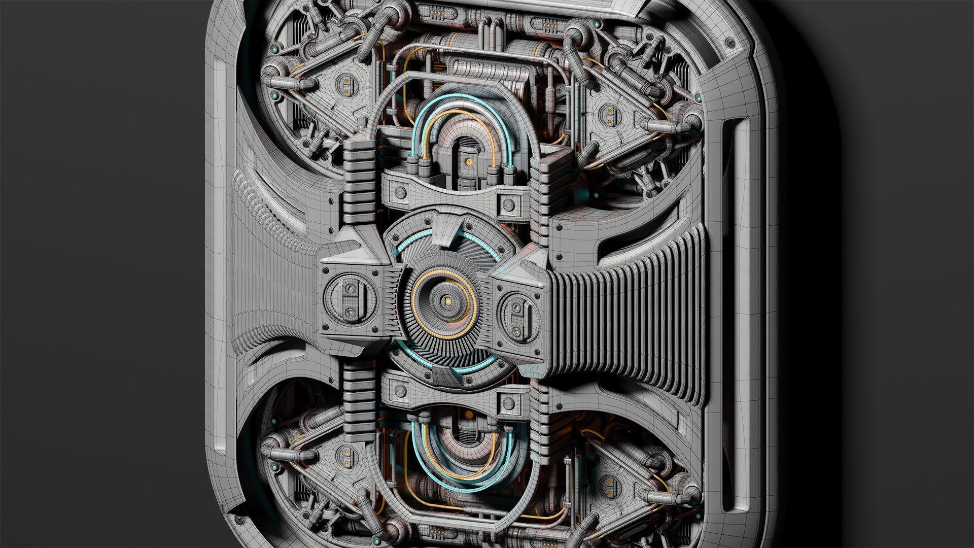 Sci-Fi Kitbash Mega Elements - Spaceship Interior Panels 3D Model ...