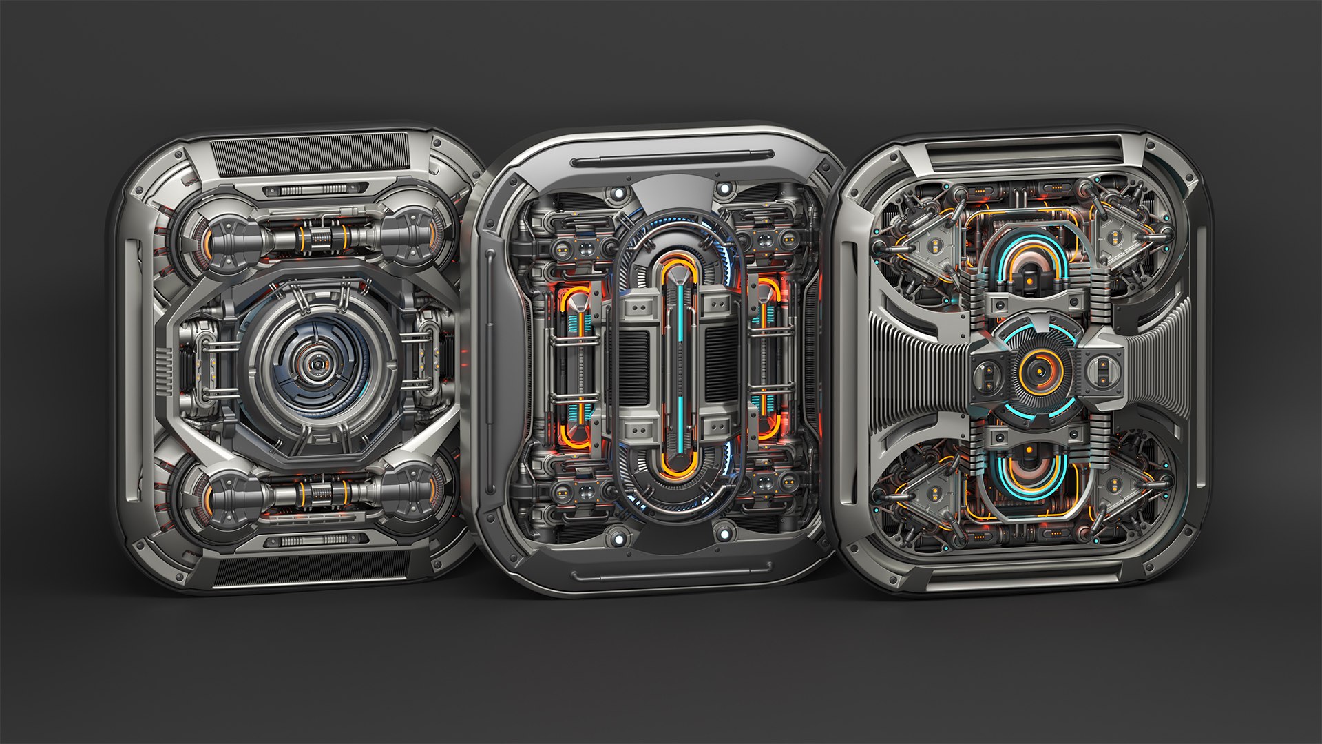 Sci-Fi Kitbash Mega Elements - Spaceship Interior Panels 3D Model ...