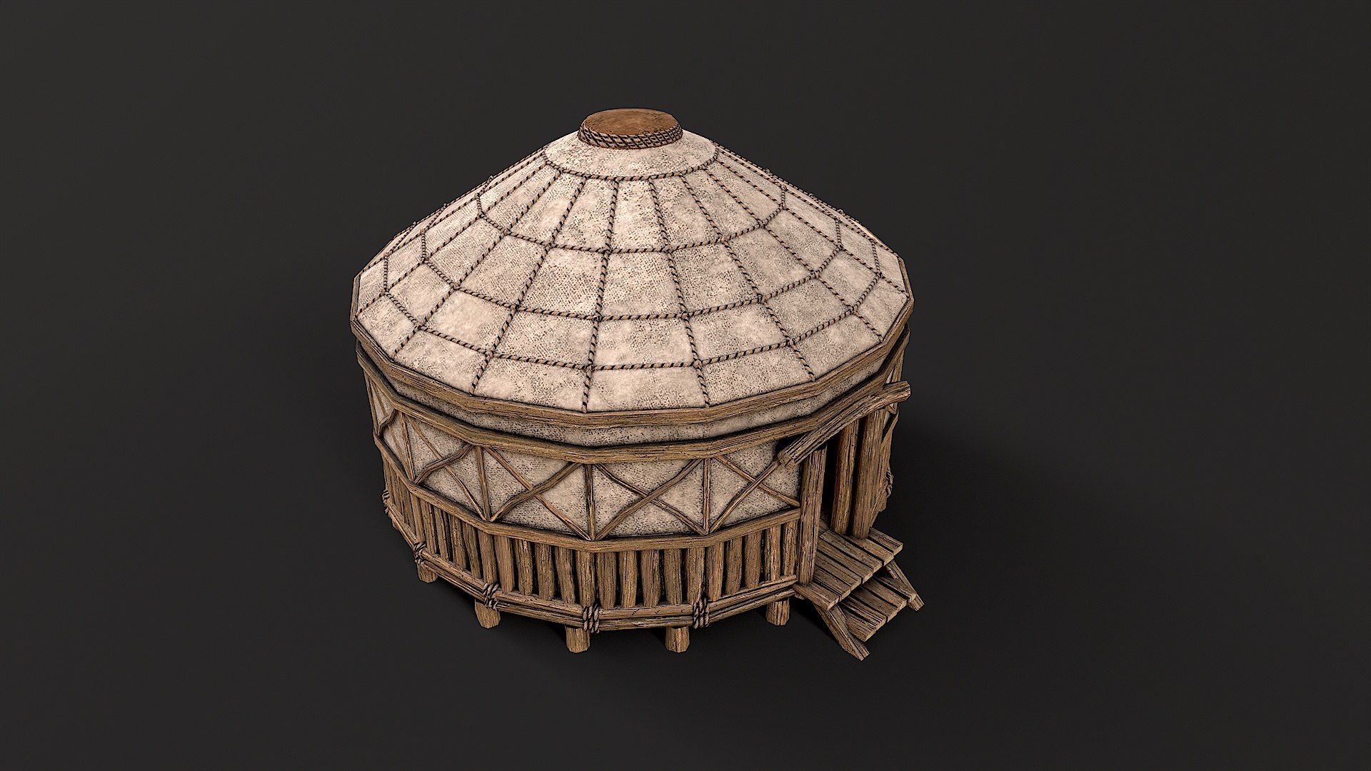 Traditional Yurt Nomads Tent With Interior 1 3D Model - TurboSquid 2360336
