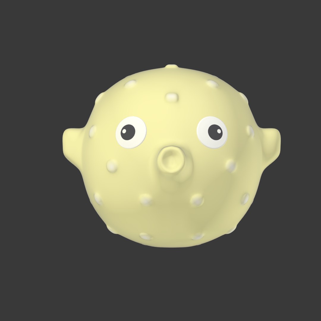 3D Cute Baby Puffer Fish Model - TurboSquid 1350822