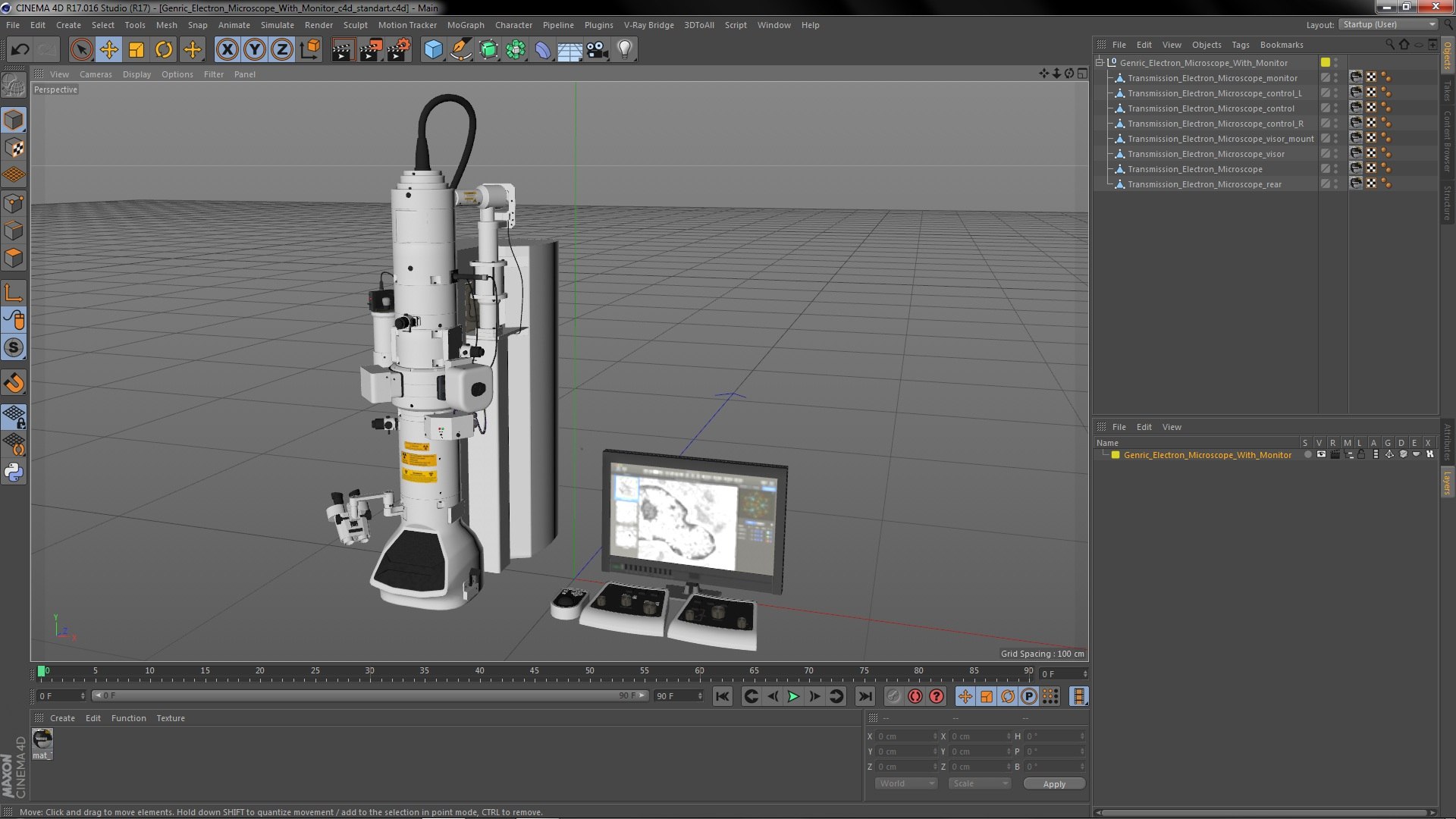 3D Generic Electron Microscope With Monitor - TurboSquid 1886200