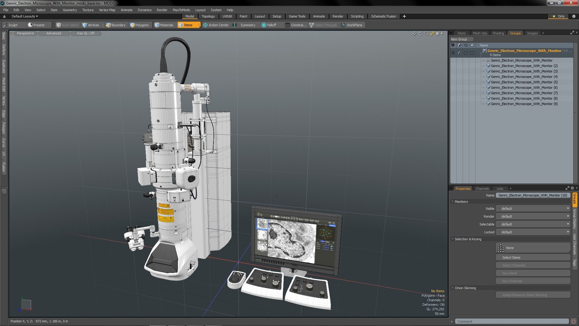 3D Generic Electron Microscope With Monitor - TurboSquid 1886200