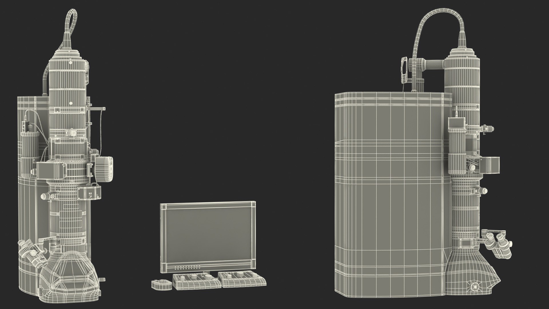 3D Generic Electron Microscope With Monitor - TurboSquid 1886200