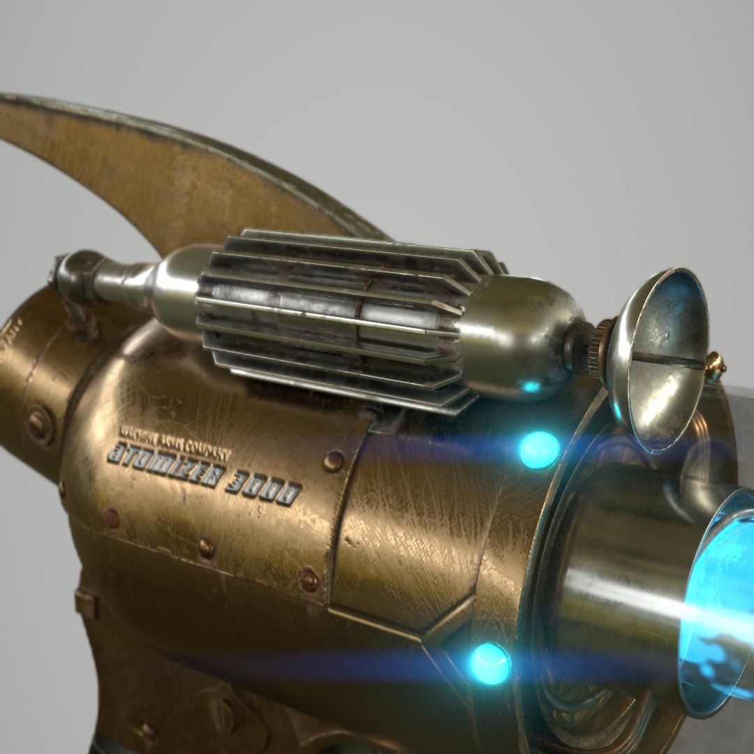 3D Retro Style Gun - TurboSquid 1543824