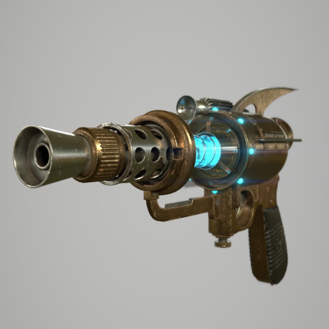 3D Retro Style Gun - TurboSquid 1543824