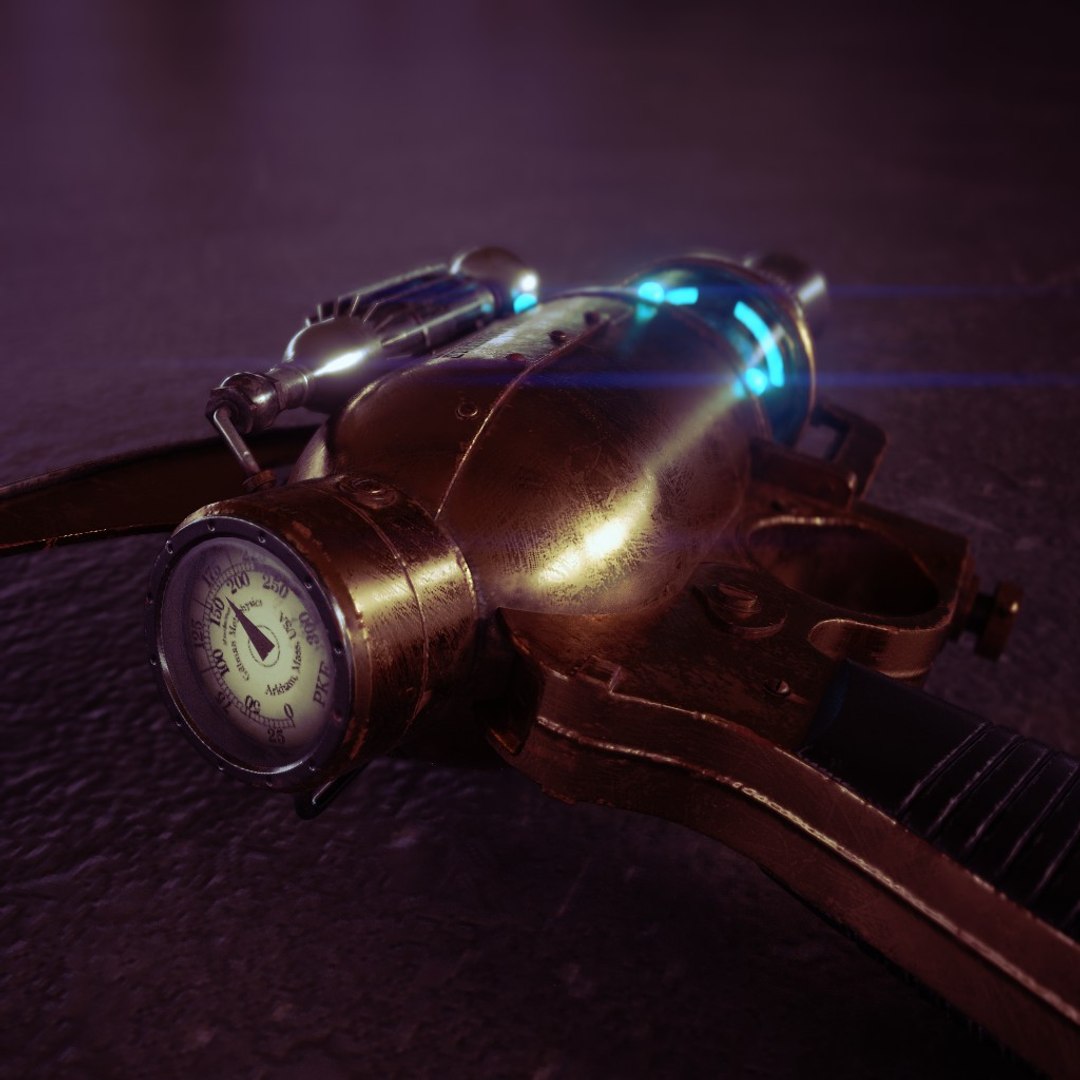 3D retro style gun - TurboSquid 1543824