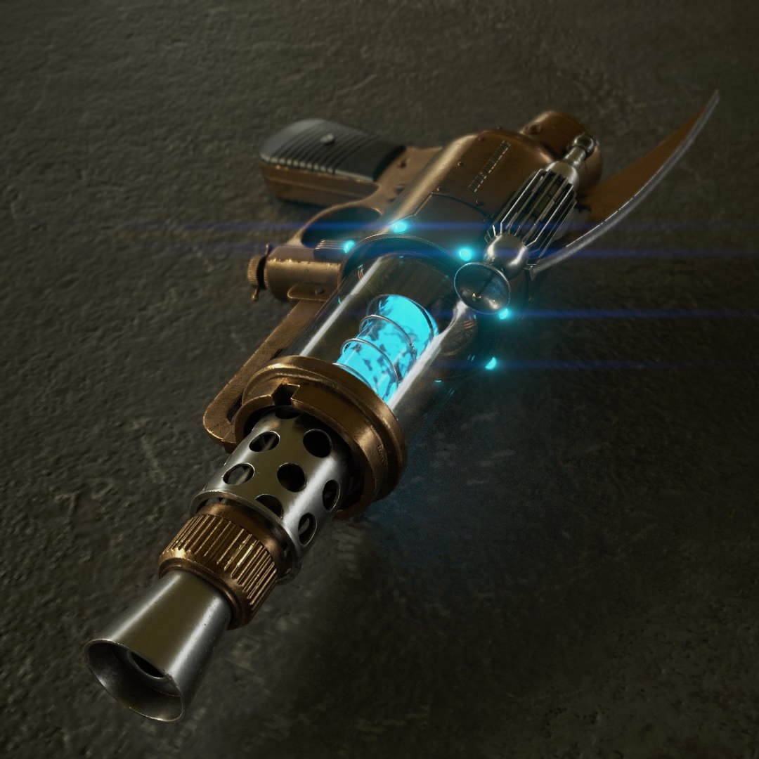 3D retro style gun - TurboSquid 1543824