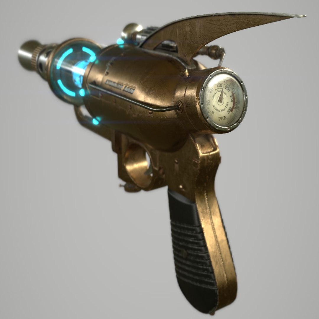 3D Retro Style Gun - TurboSquid 1543824