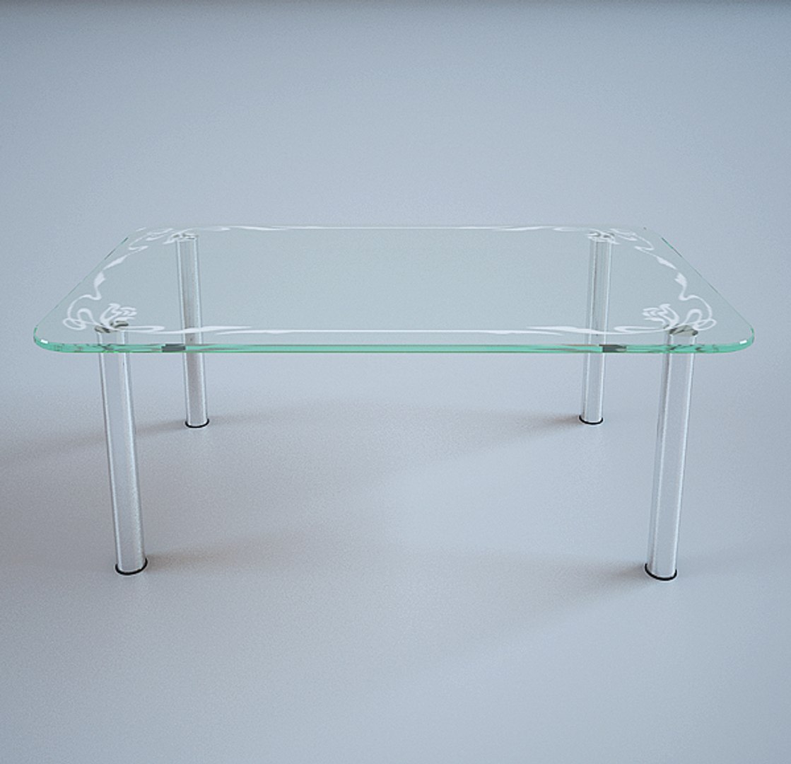Glass Table 3d Model