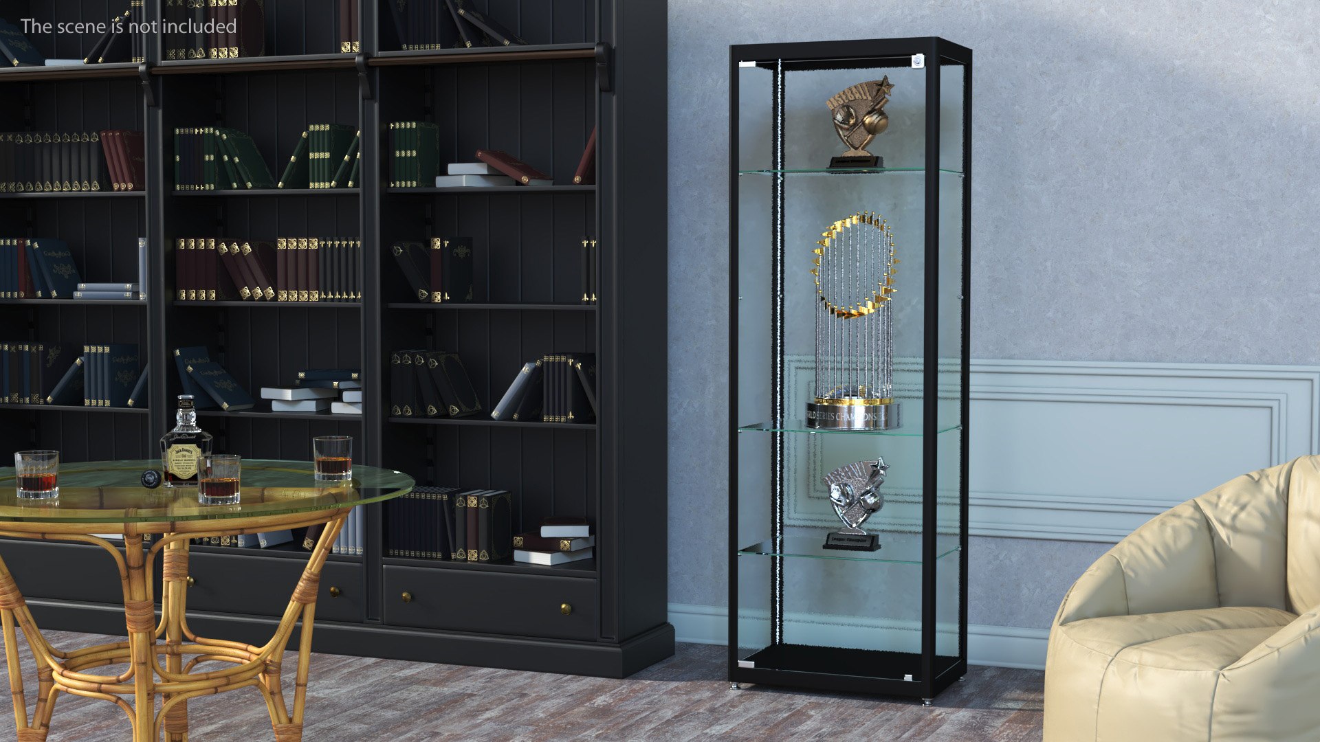 Baseball Championship Trophy Glass Display Cabinet 3D - TurboSquid 2371761