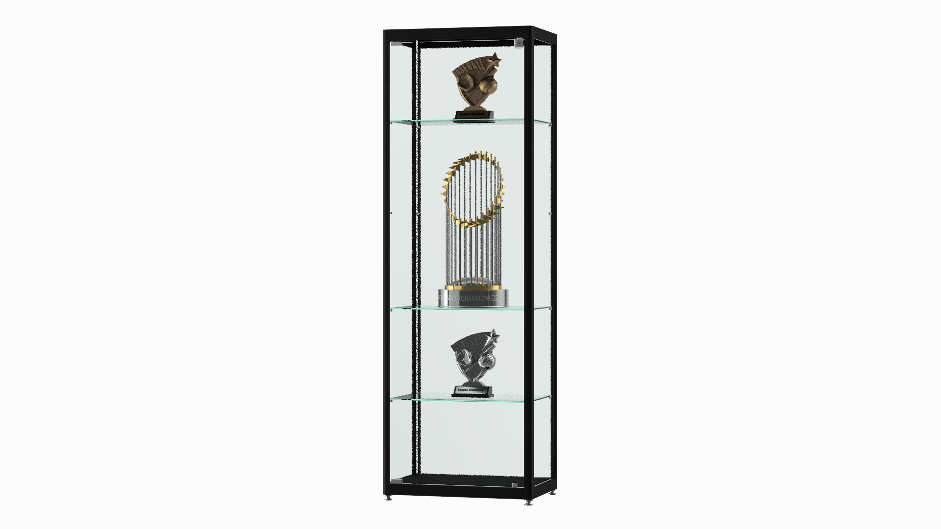 Baseball Championship Trophy Glass Display Cabinet 3D - TurboSquid 2371761