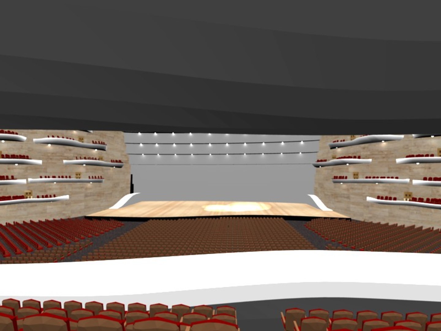 Concert Hall 3d Obj