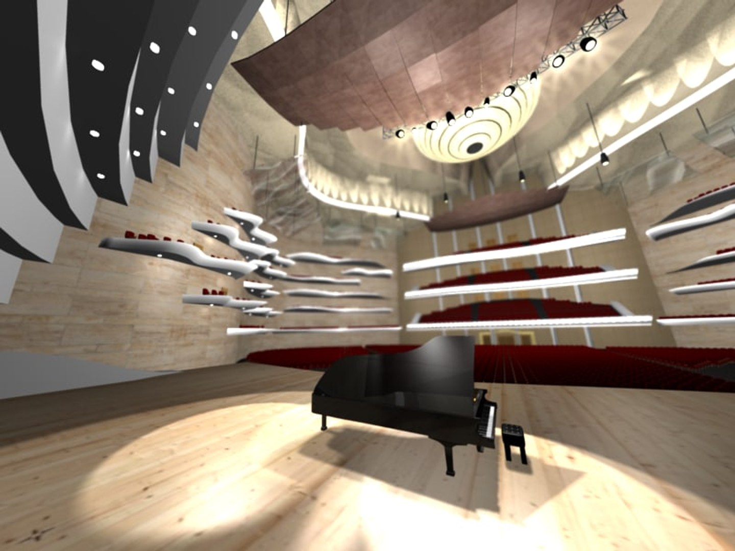 Concert Hall 3d Obj