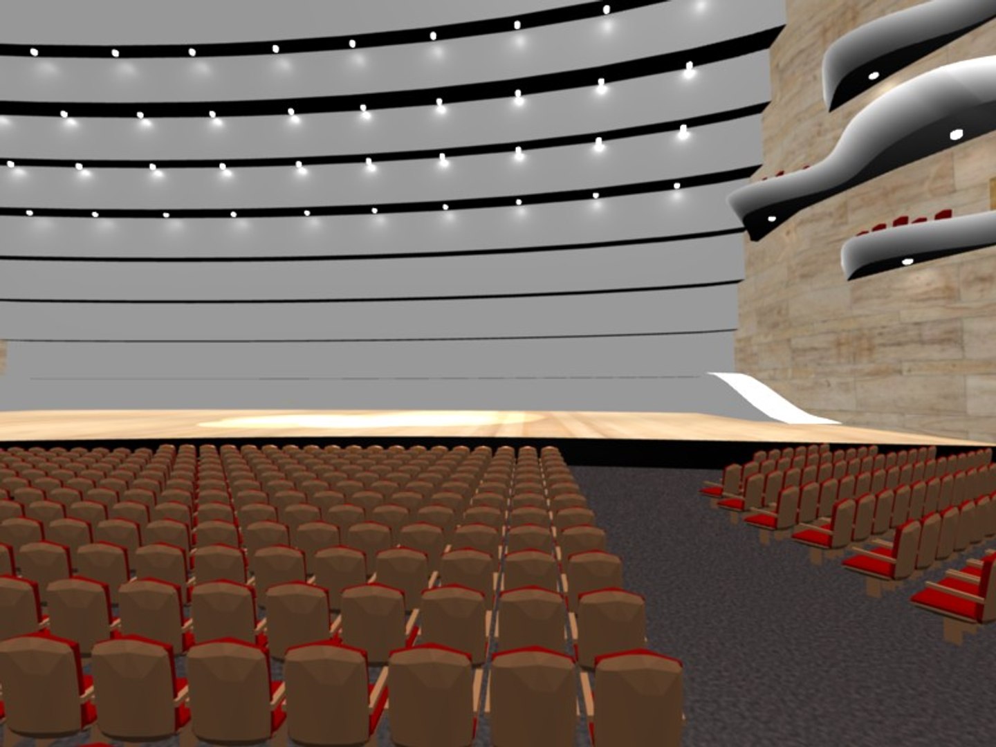 Concert Hall 3d Obj