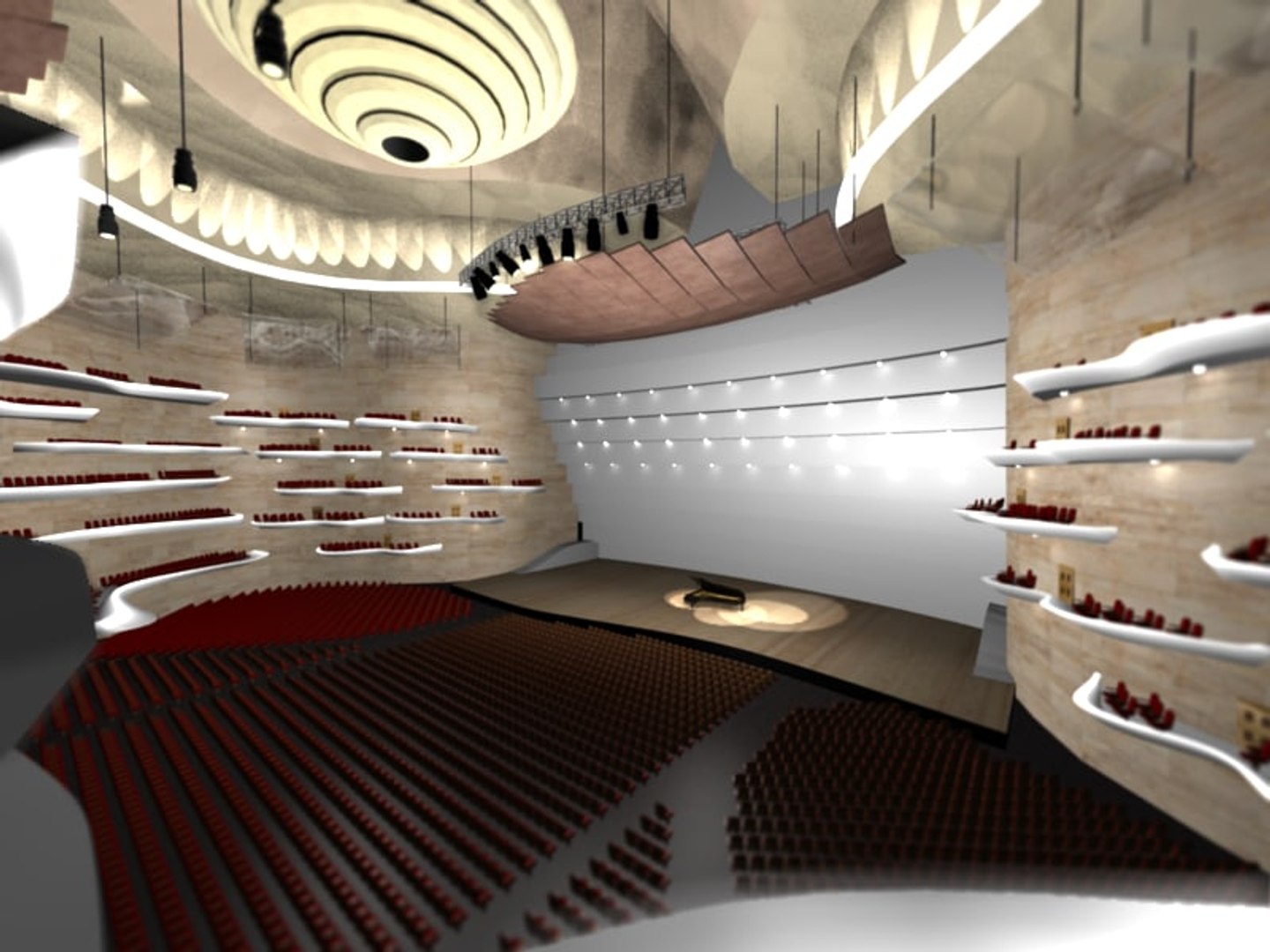 Concert Hall 3d Obj