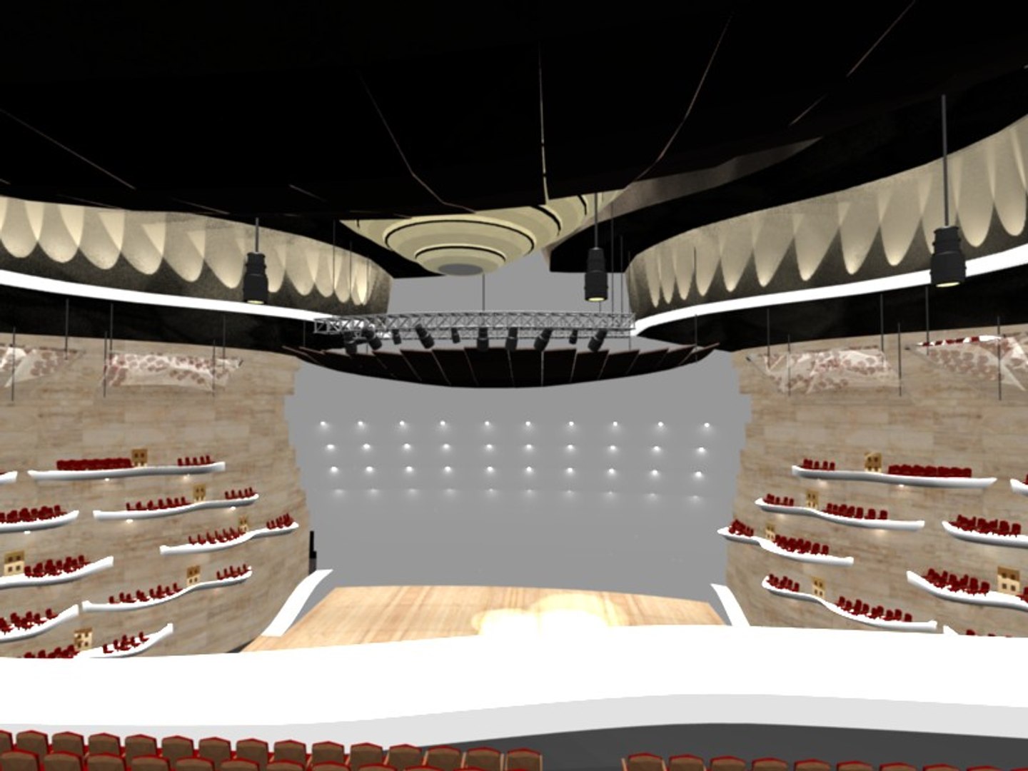 Concert Hall 3d Obj