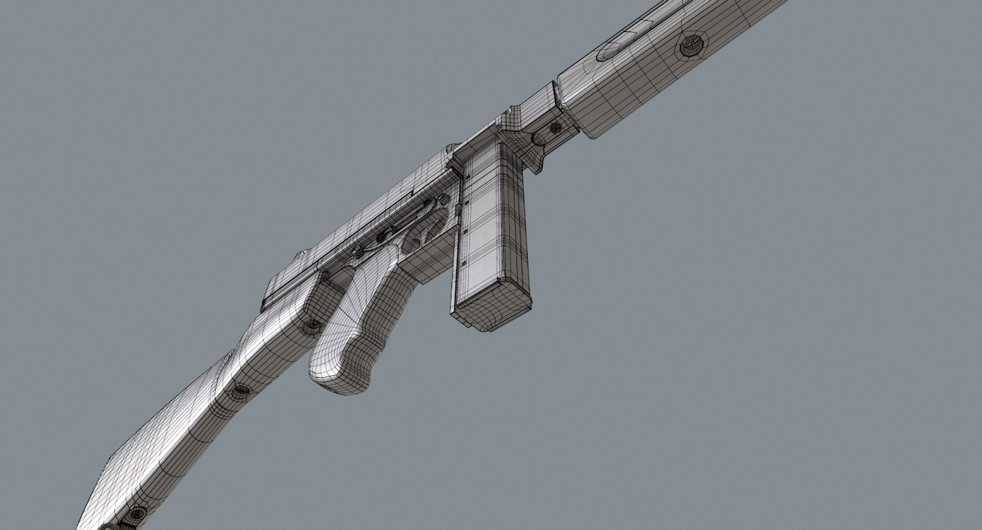 3d max thompson submachine gun 19281