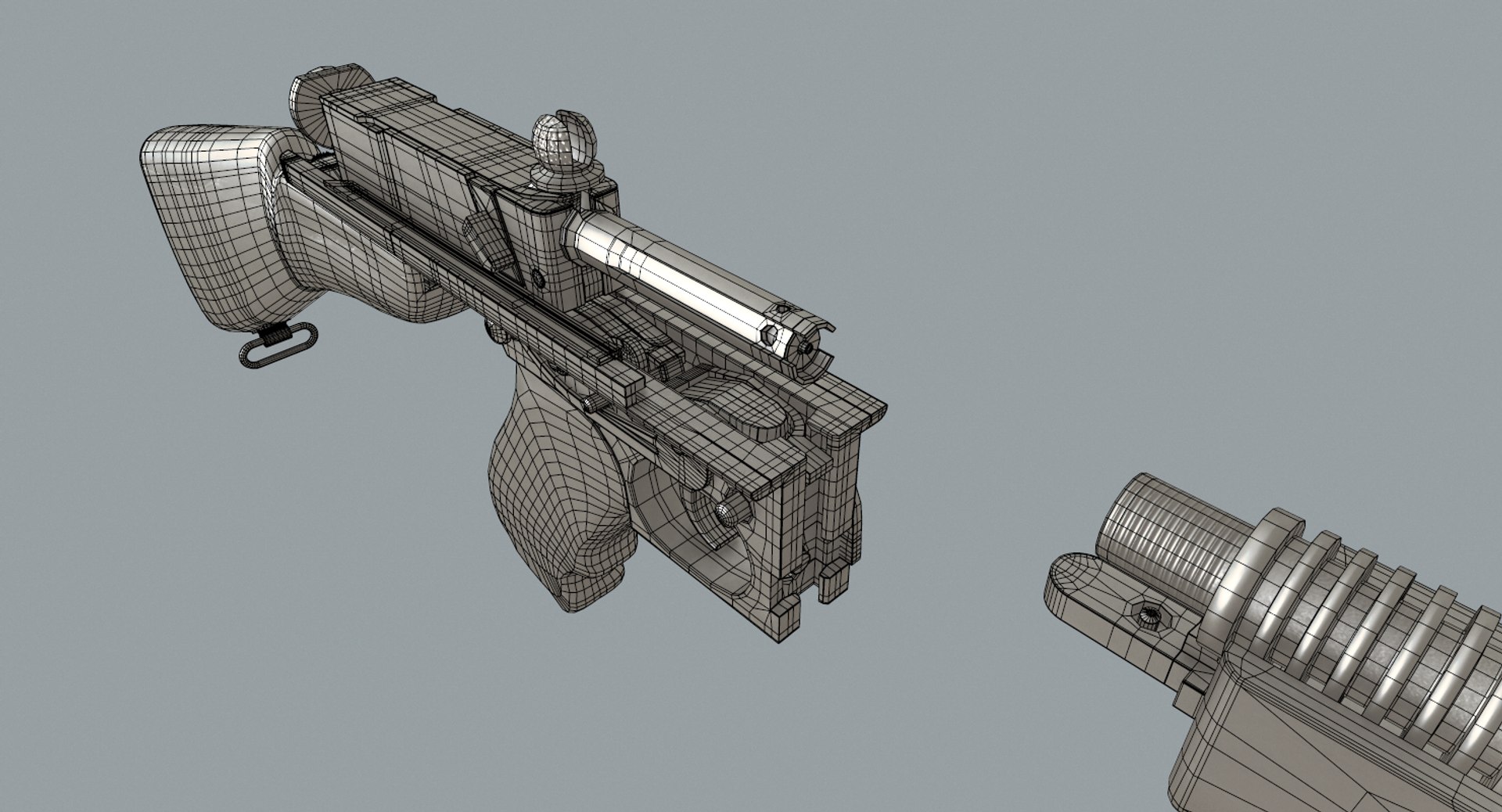 3d max thompson submachine gun 19281
