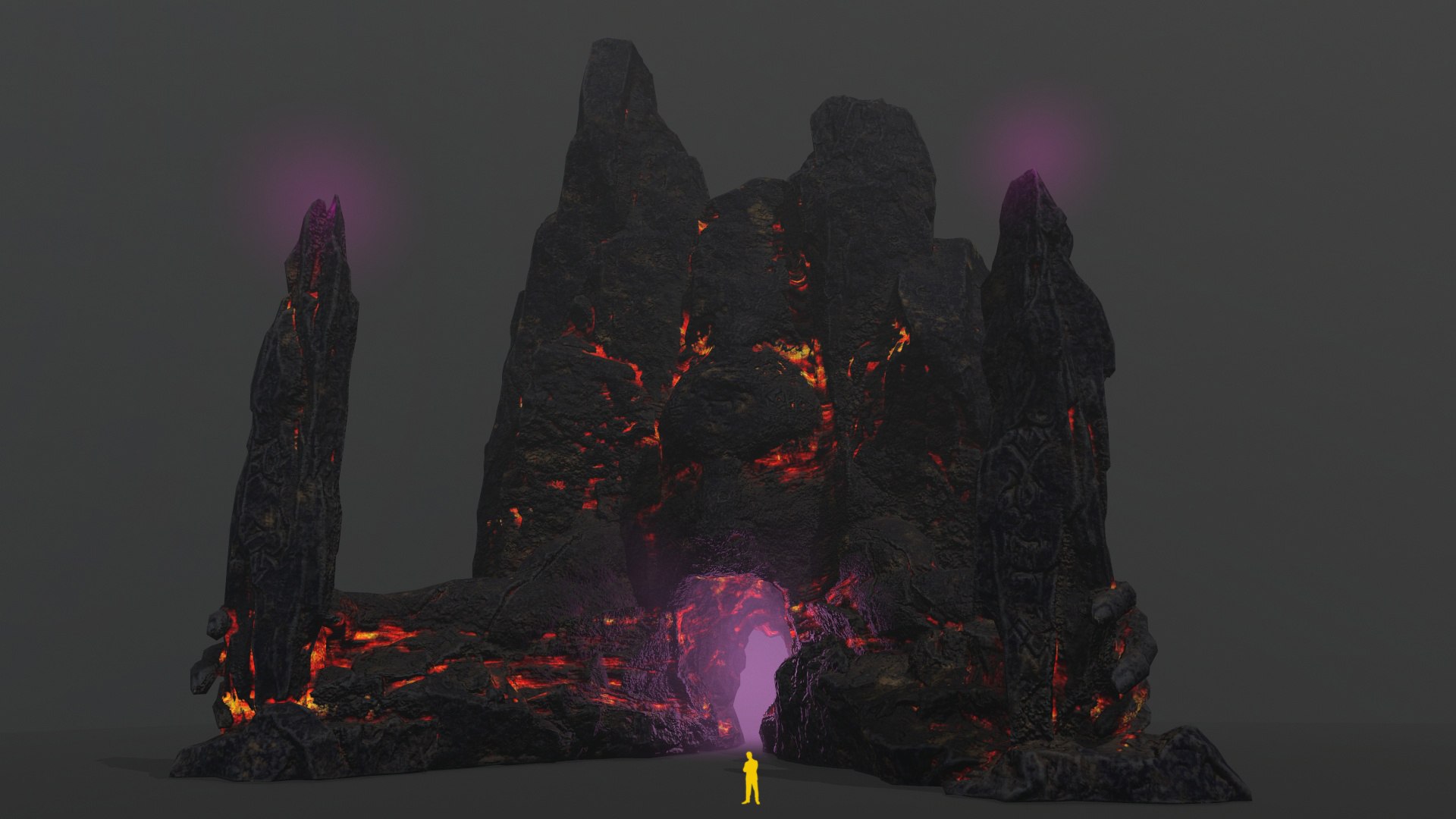 3D Rock Gate Model - TurboSquid 2146353