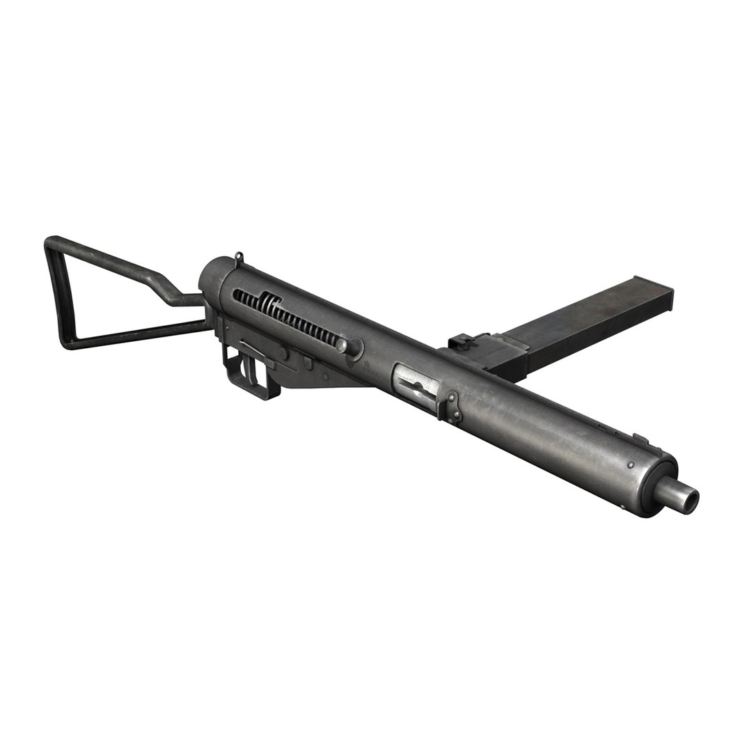 3d Model British Sten Submachine Gun