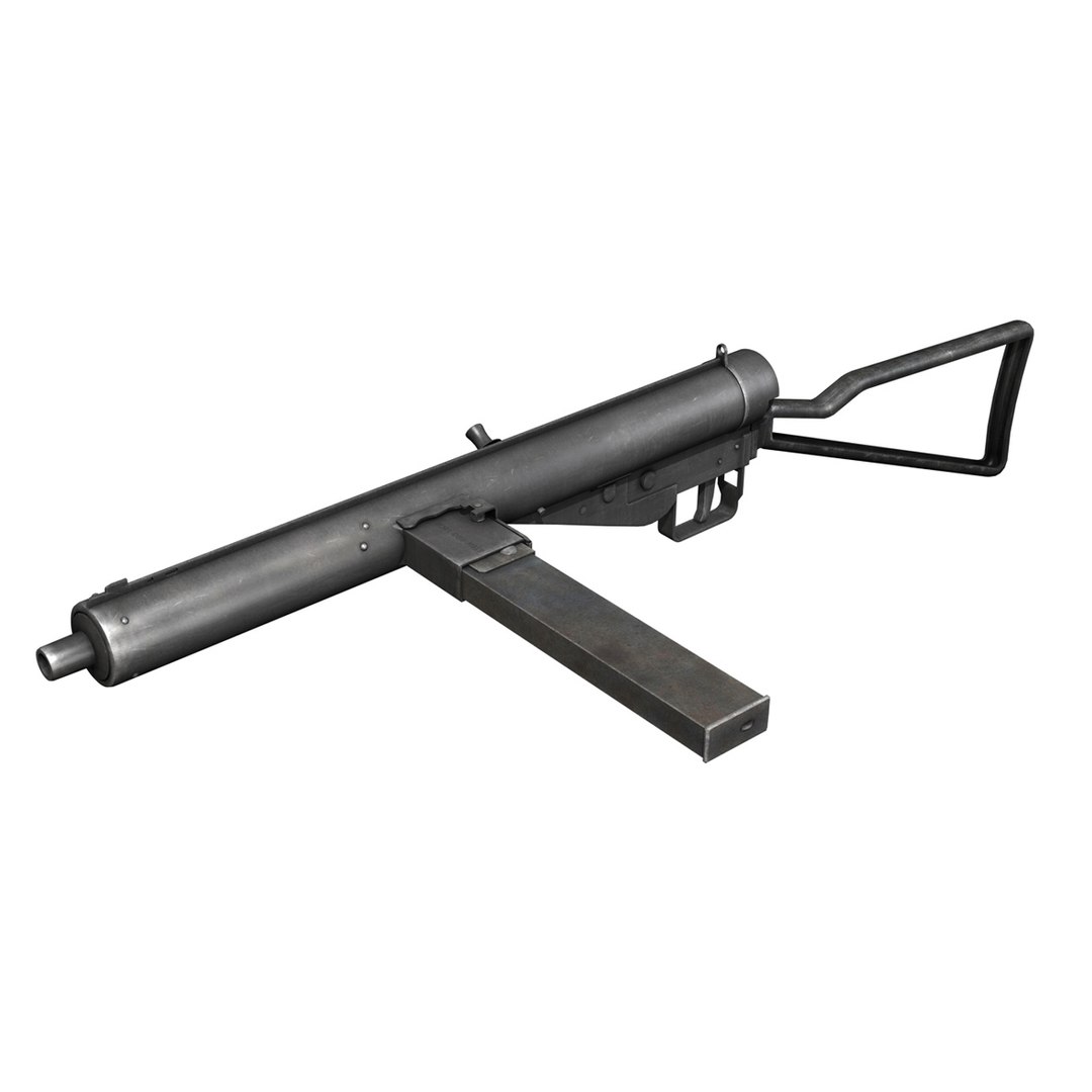 3d Model British Sten Submachine Gun