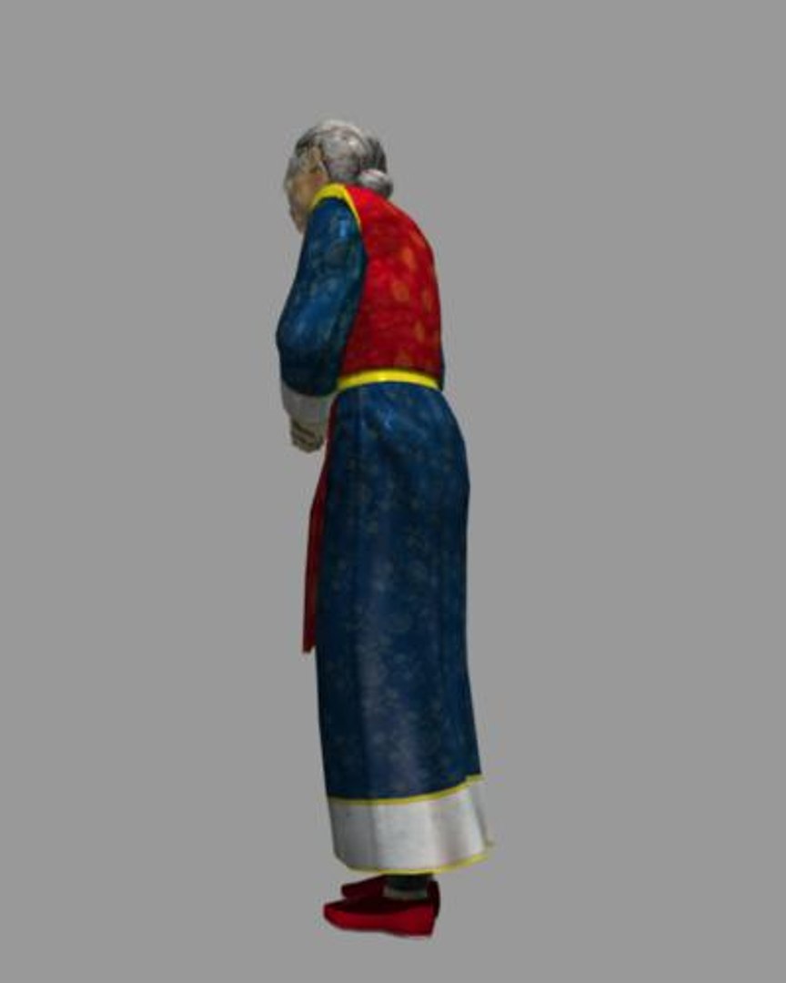 3d Model Asian Grandmother