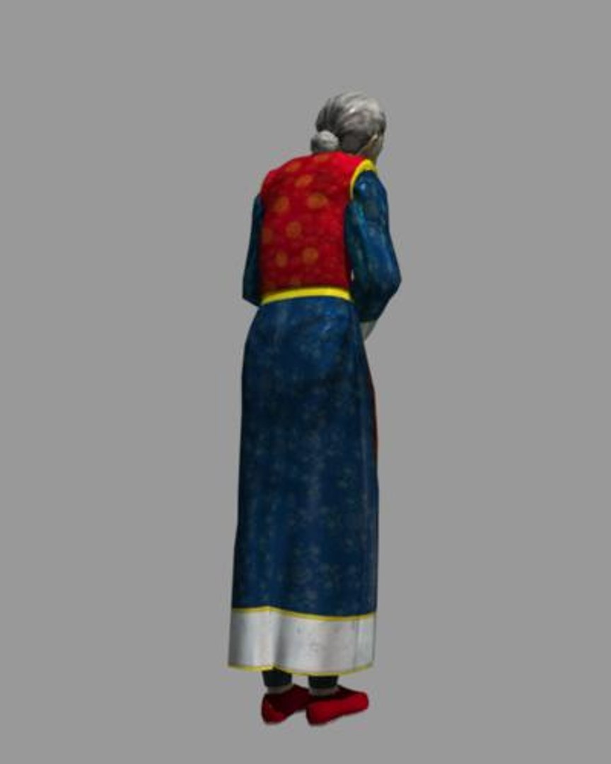 3d Model Asian Grandmother