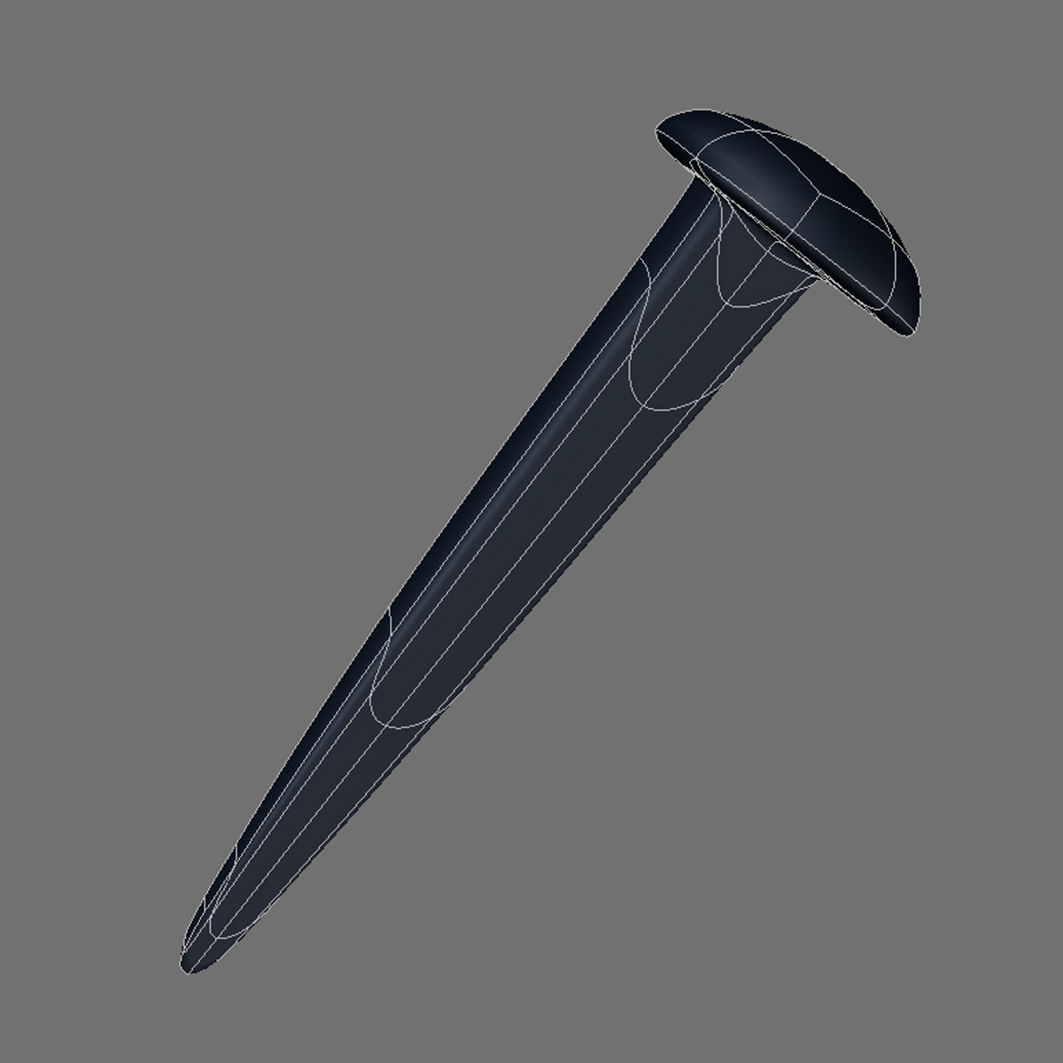 3d model rail road spike
