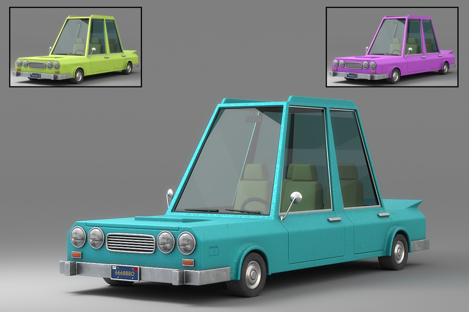 Cartoon Car Collection V2 3D model - TurboSquid 1750844