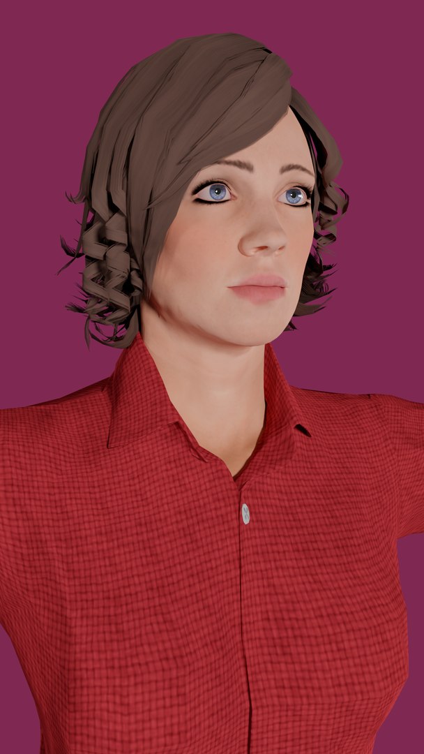 Woman Alla Low-poly Model - TurboSquid 1627893