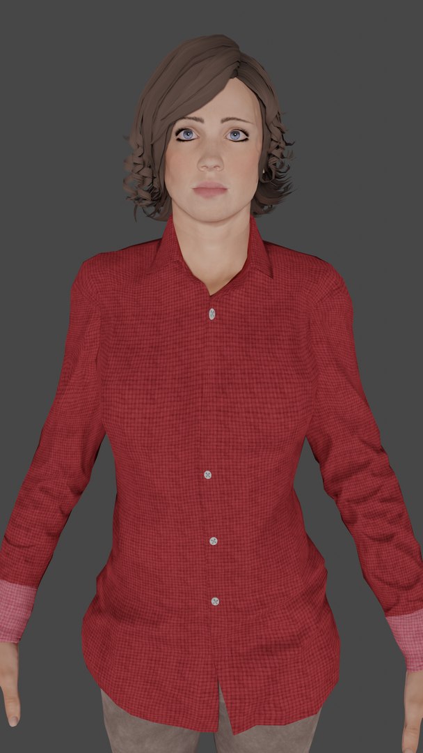 Woman Alla Low-poly Model - TurboSquid 1627893