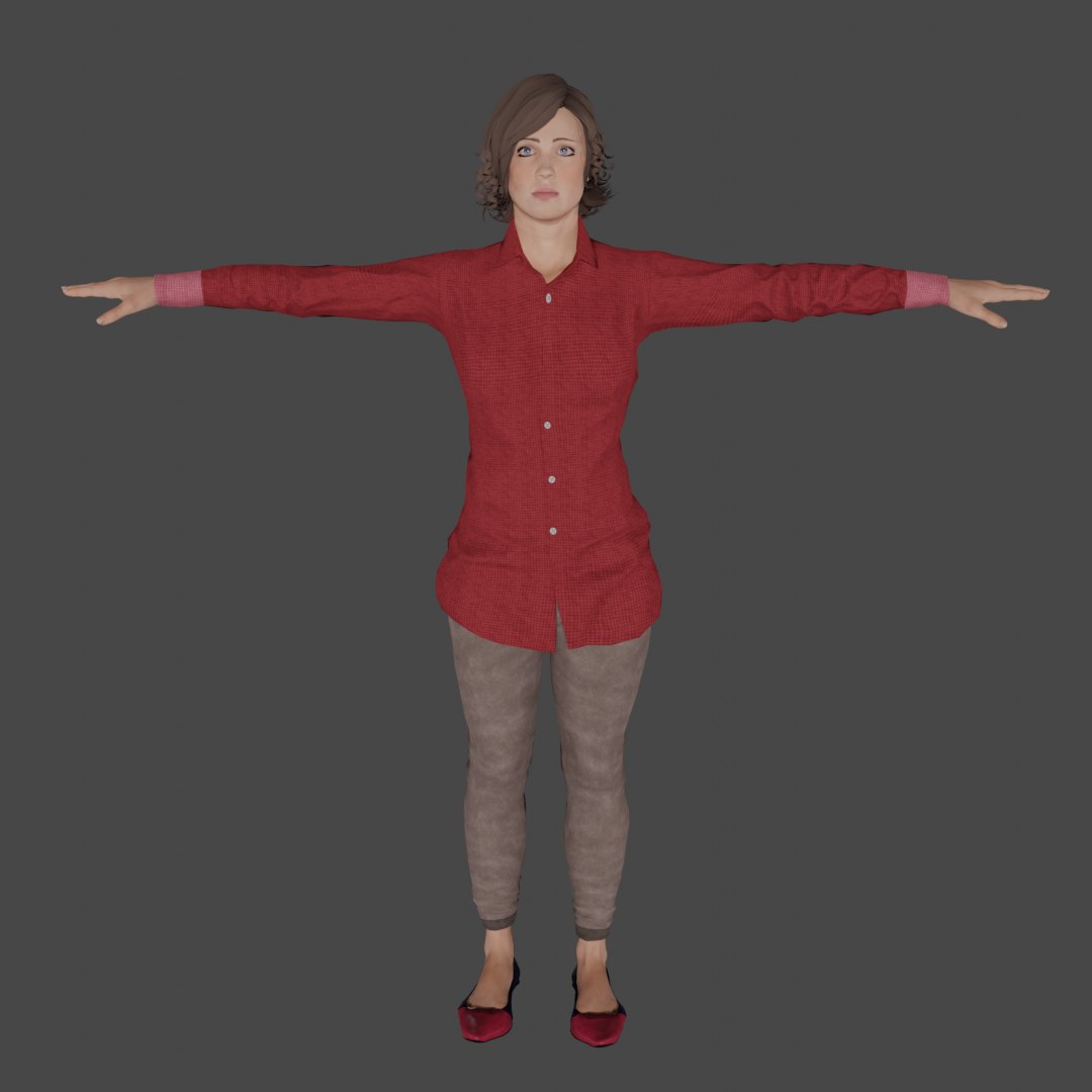 Woman Alla Low-poly Model - TurboSquid 1627893