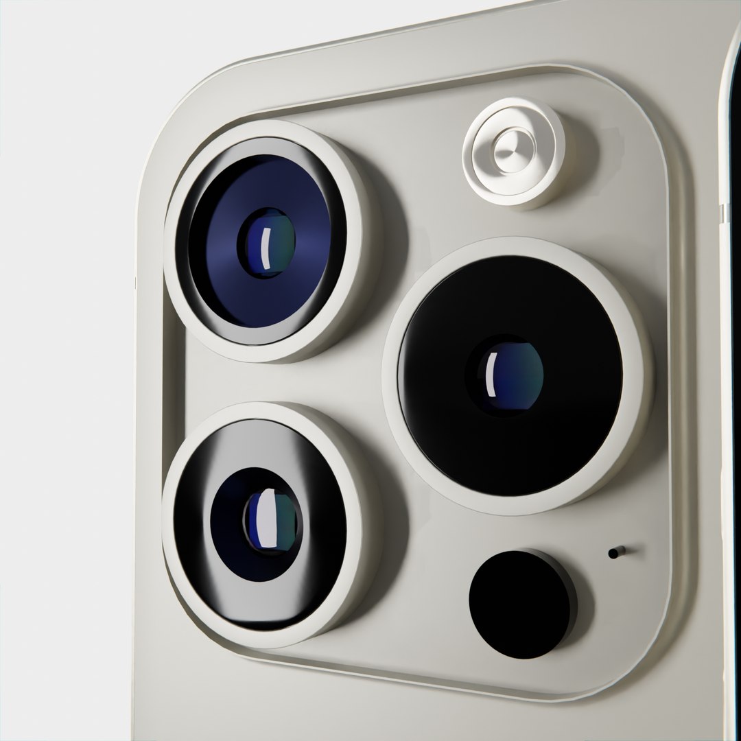 Apple IPhone 15 Pro Max Natural Titanium Pixels Effects 3D Model ...