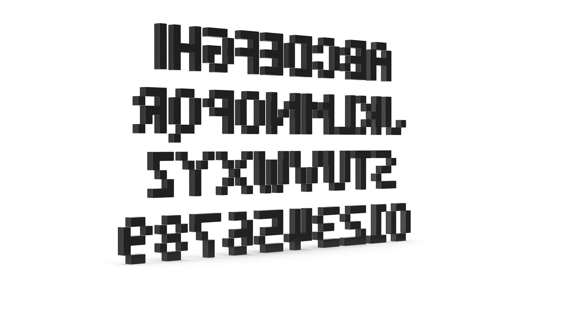 Pixel Font Model - TurboSquid 1952190