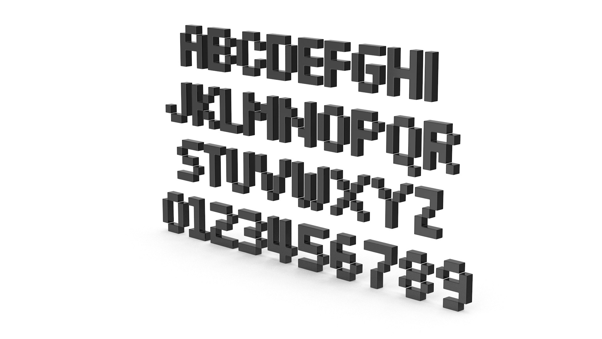 Pixel Font Model - TurboSquid 1952190