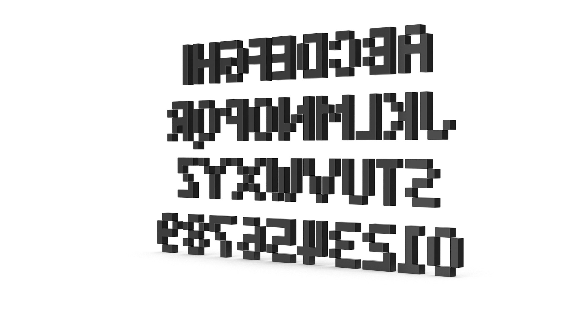 Pixel Font Model - TurboSquid 1952190