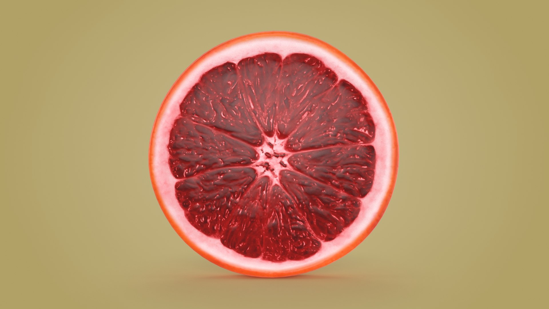 3D Round Blood Orange Slice model - TurboSquid 1993078