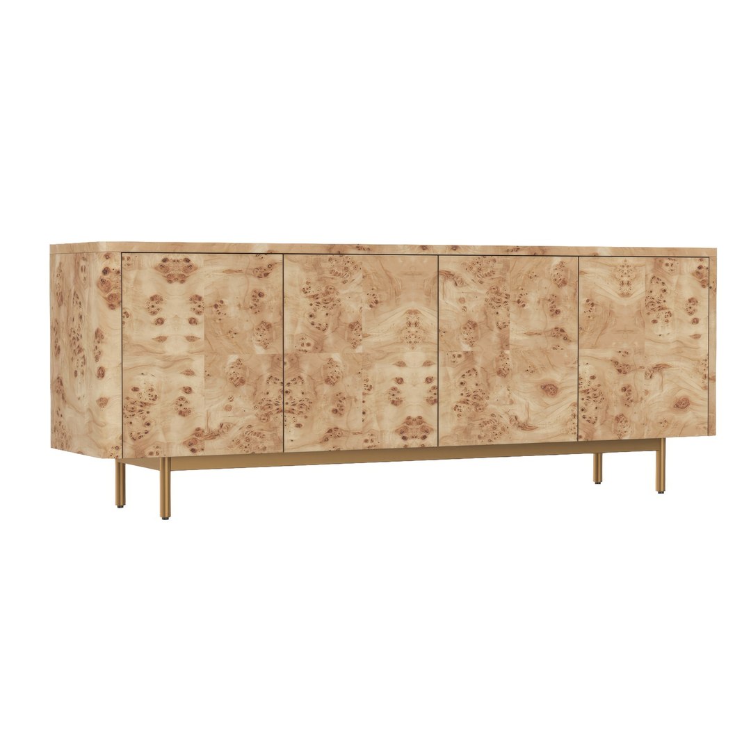3D Mota Burl Wood Media Console 104103 Model - TurboSquid 2087900