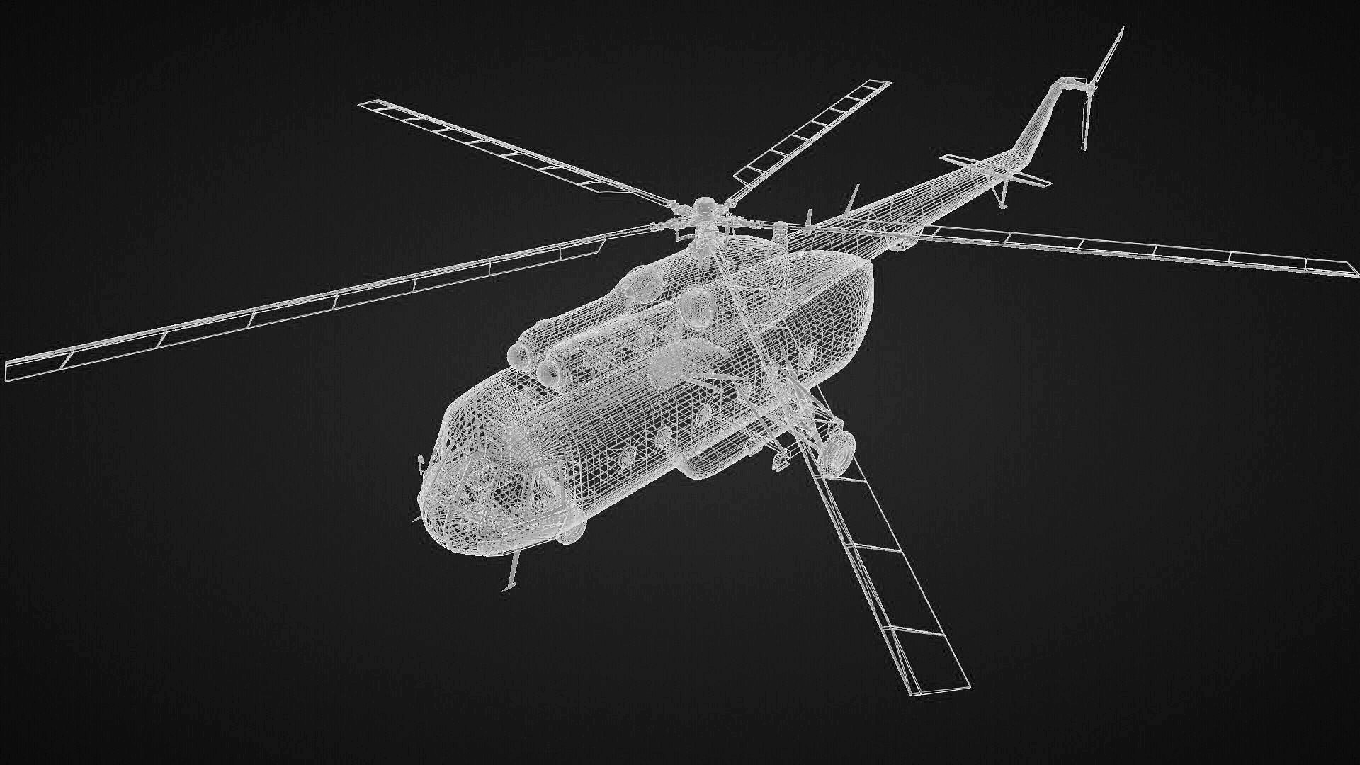 Mil Mi-8 Transport Helicopter 3d Model