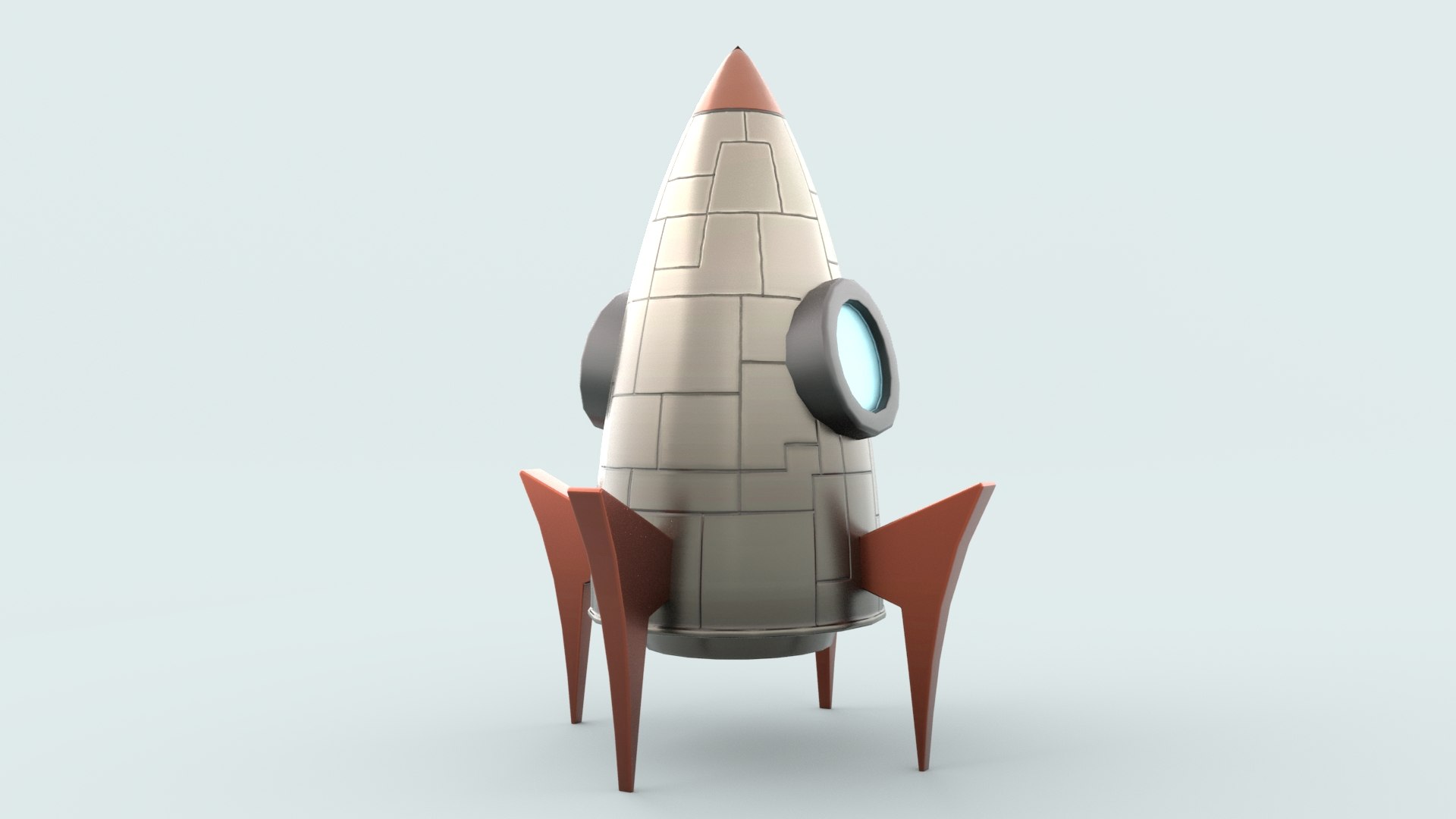 3D Model Cartoon Rocket - TurboSquid 1504181