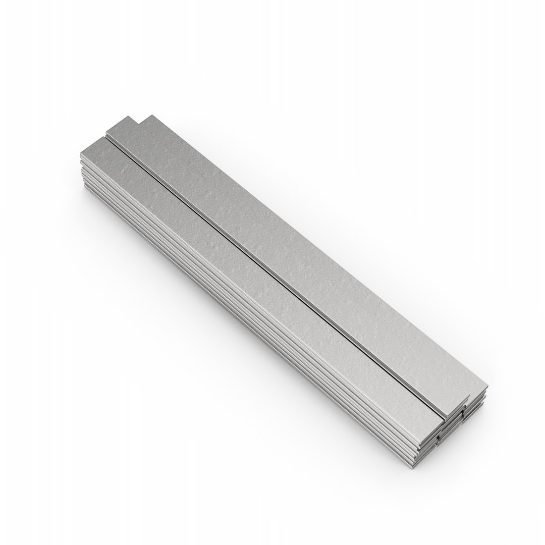 3D Stack Of Metal Flat Bars Model - TurboSquid 2159958